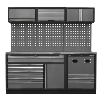 Superline PRO® Modular Storage System Combo with Stainless Steel ...