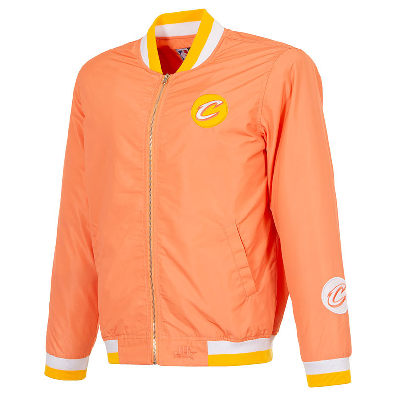 Orange Script C Bomber Jacket | Center Court, the official Cavs Team Shop