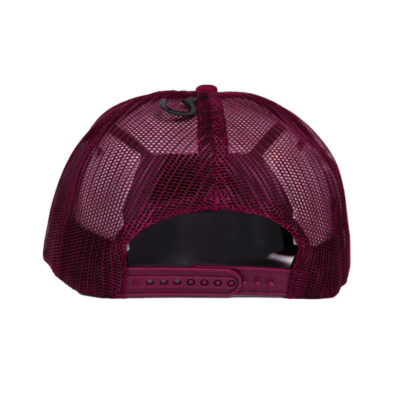 Women's Wine Script Trucker Hat | Center Court, the official Cavs Team Shop