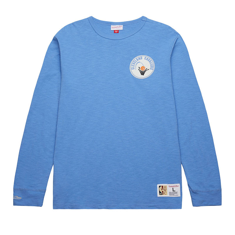 M&N 90s Blue Patch Long Sleeve | Center Court, the official Cavs Team Shop