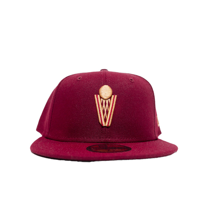 V Net Wine and Gold Fitted Hat | Cavs Team Shop