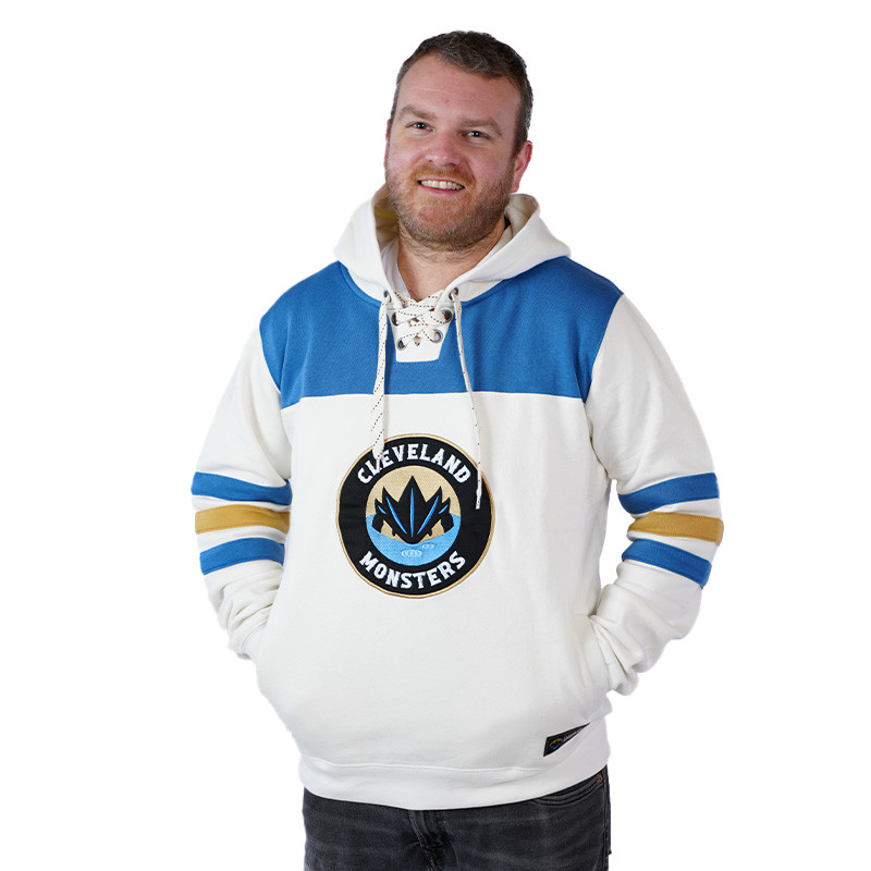 Ice White Primary Icon Lace Up Hoodie | Center Ice, the official ...