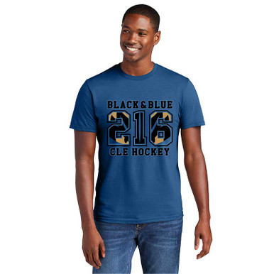216 Black & Blue Area Code Tee | Center Ice, the Monsters team shop