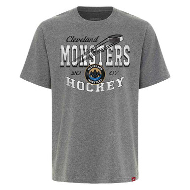 Gray Hockey Puck Tee | Center Ice, the official Monsters Team Shop