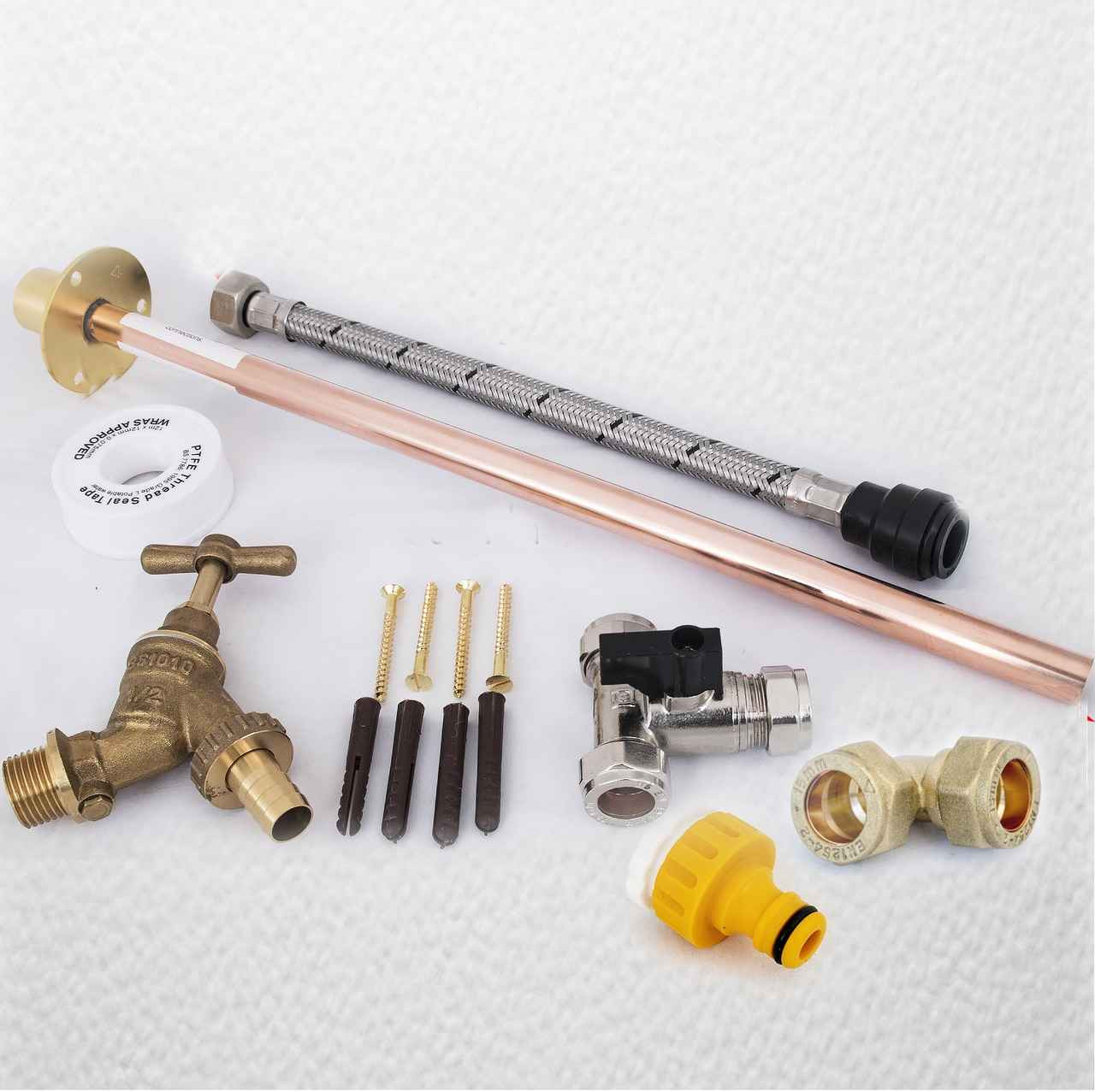 Professional THRU WALL Outside Garden Tap kit Hozelock Water Regs GT2