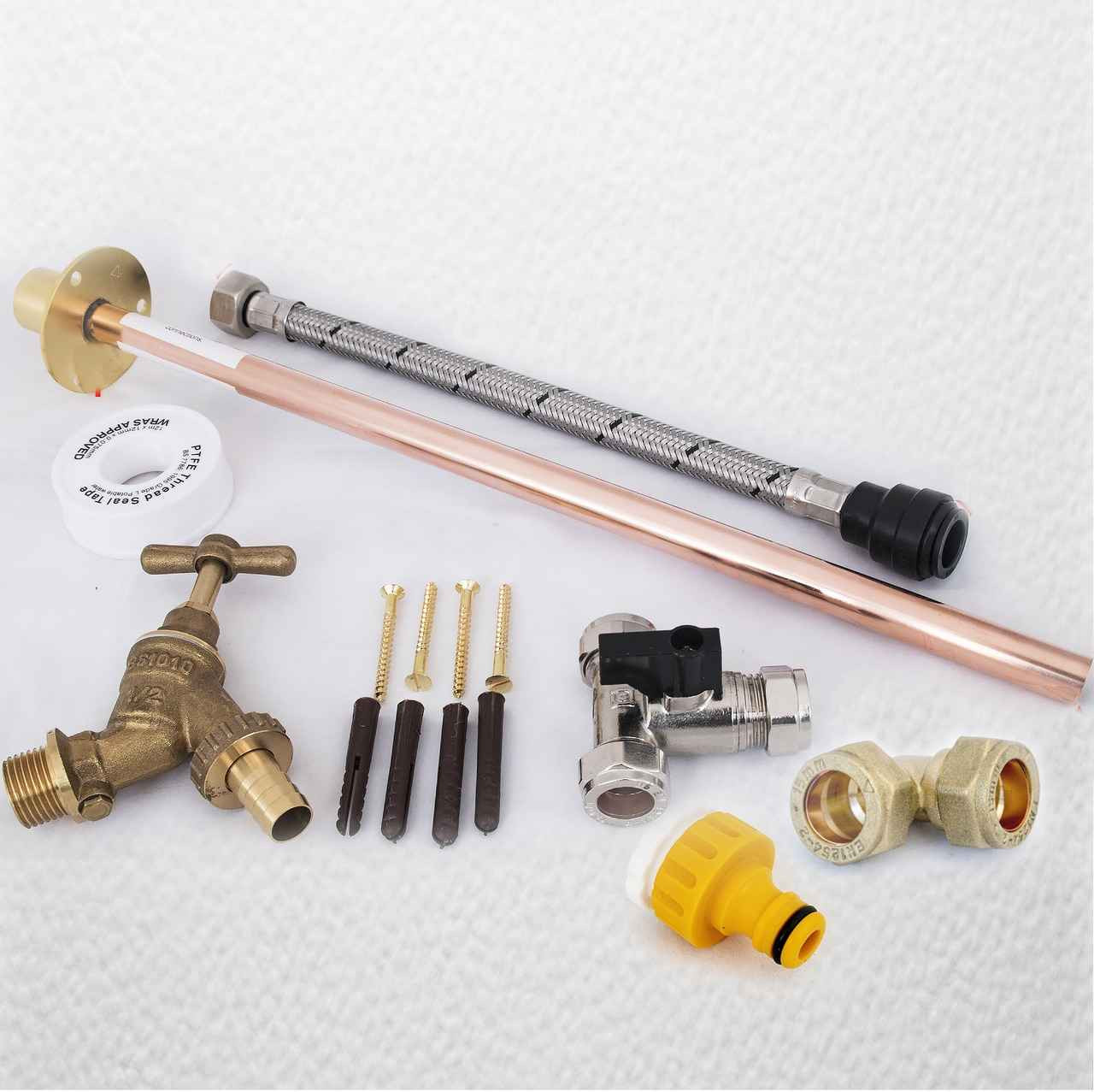 Professional THRU WALL Outside Garden Tap kit Hozelock Water Regs GT2