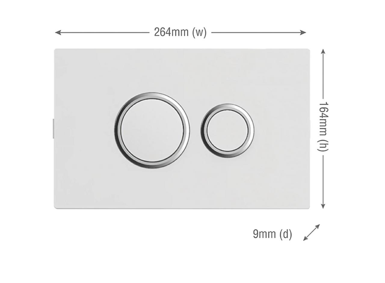 Fluidmaster Pneumatic Flush Plate White 264×164mm