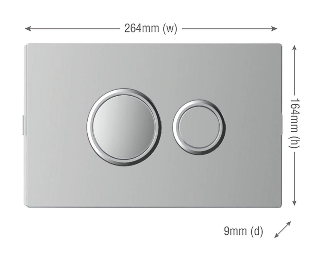 Fluidmaster Pneumatic Flush Plate Chrome 264×164mm – 1000Z-033