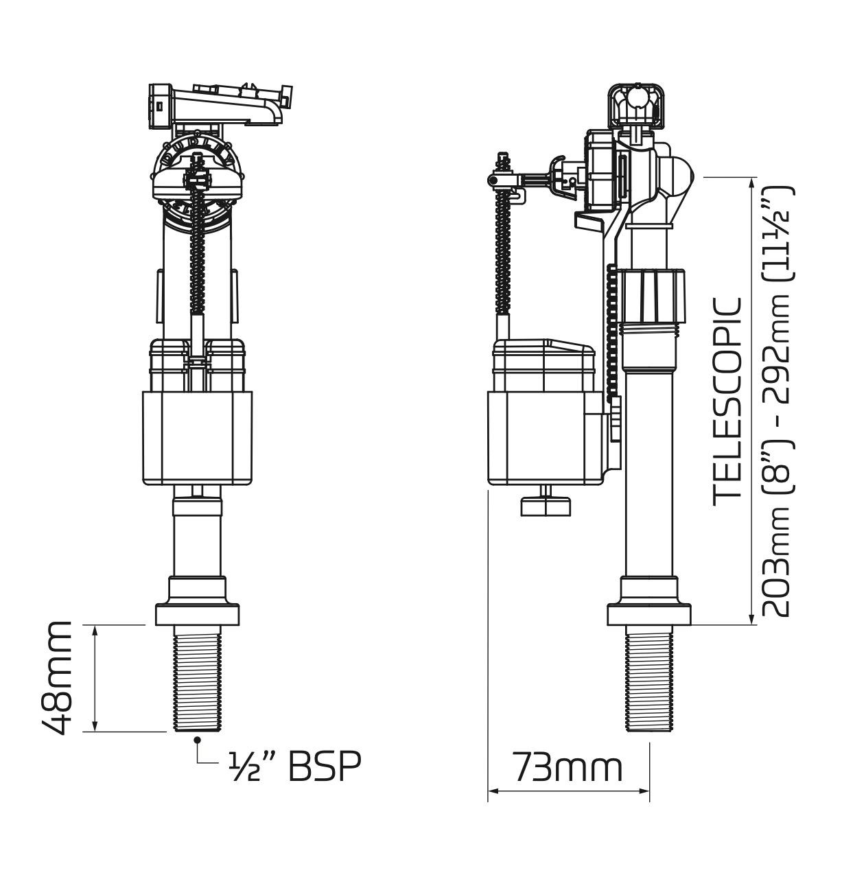Dudley Universal Syphon Toilet Repair Kit 372687 includes Syphon, Delay ...
