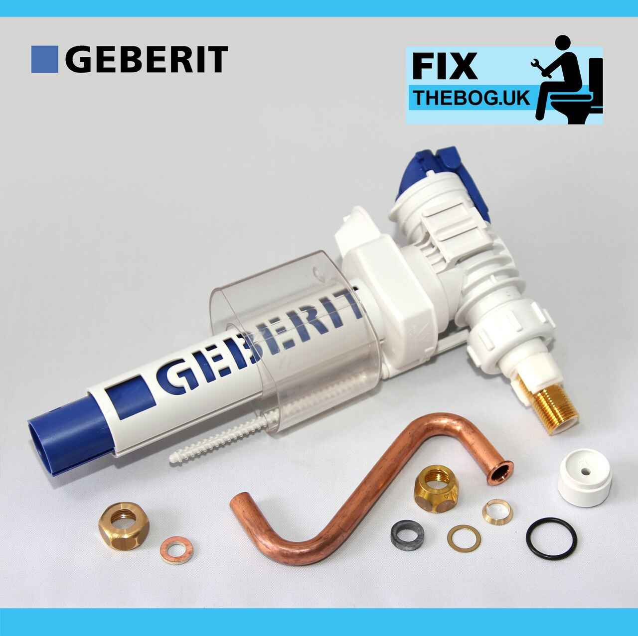Geberit Impuls380 Rear Entry Inlet Valve 222.013.00.1 with Flexi clip