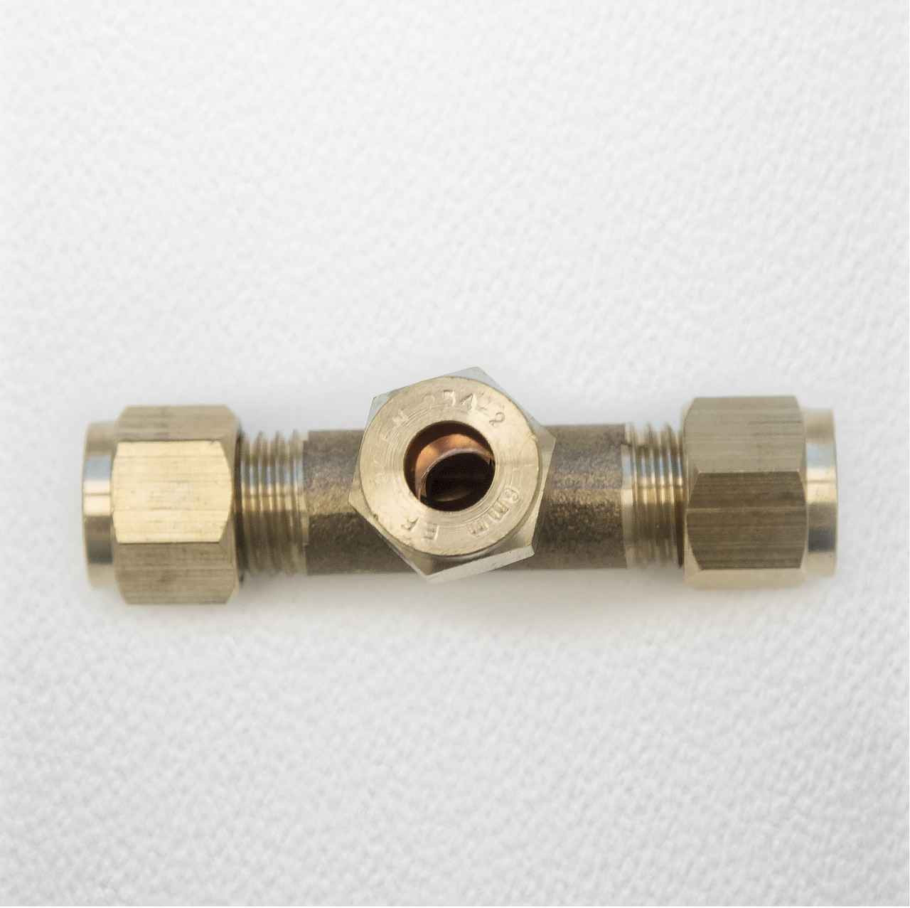 Ftd 6Mm Brass Equal Compression Tee Fitting - FixTheBog