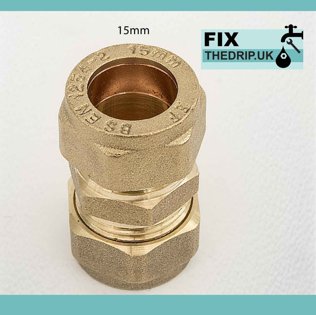 Ftd 15Mm Brass Compression Coupling Fitting - FixTheBog