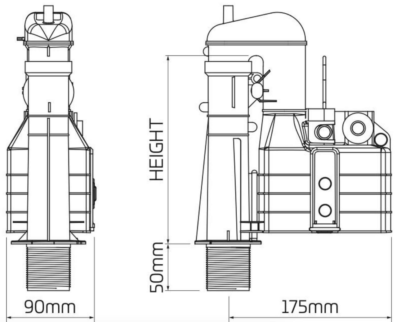 Dudley Turbo 88 9 Inch 2 Part Syphon Wc Siphon Duoflush 315293 Wras ...