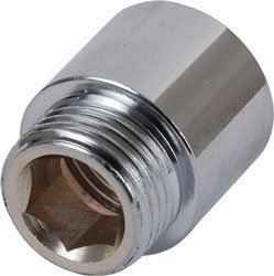 40Mm Rigid Radiator Valve Extension 1/2 Bsp - Chrome Plated - FixTheBog