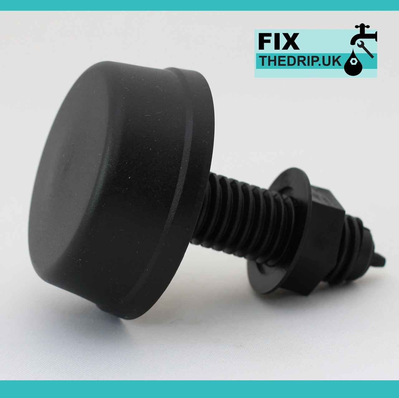 Herga Mushroom Air Button Complete 6433 Series Black 2 Inch - FixTheBog
