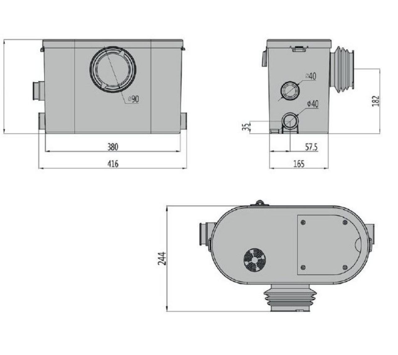 FlowPro FP400 Macerator for WC & Bathroom - FixTheBog