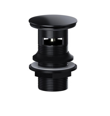 Viva Round Black Clicker Slotted Basin Waste BW001/B