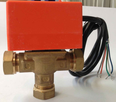 3 Port Solar 22Mm Motorised Zone Valve Actuator Solar Thermal Systems ...