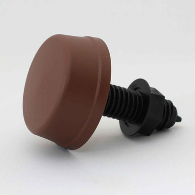 Herga Mushroom Air Button Complete 6433 Series Brown 2 Inch - FixTheBog