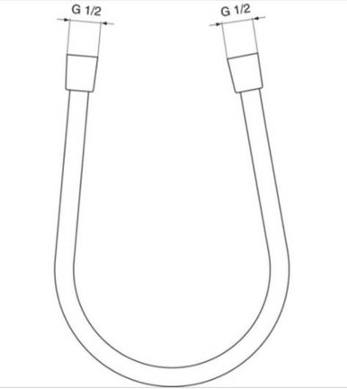 Ideal Standard A962755Aa Idealduo Short Connecting Hose Chrome Finish