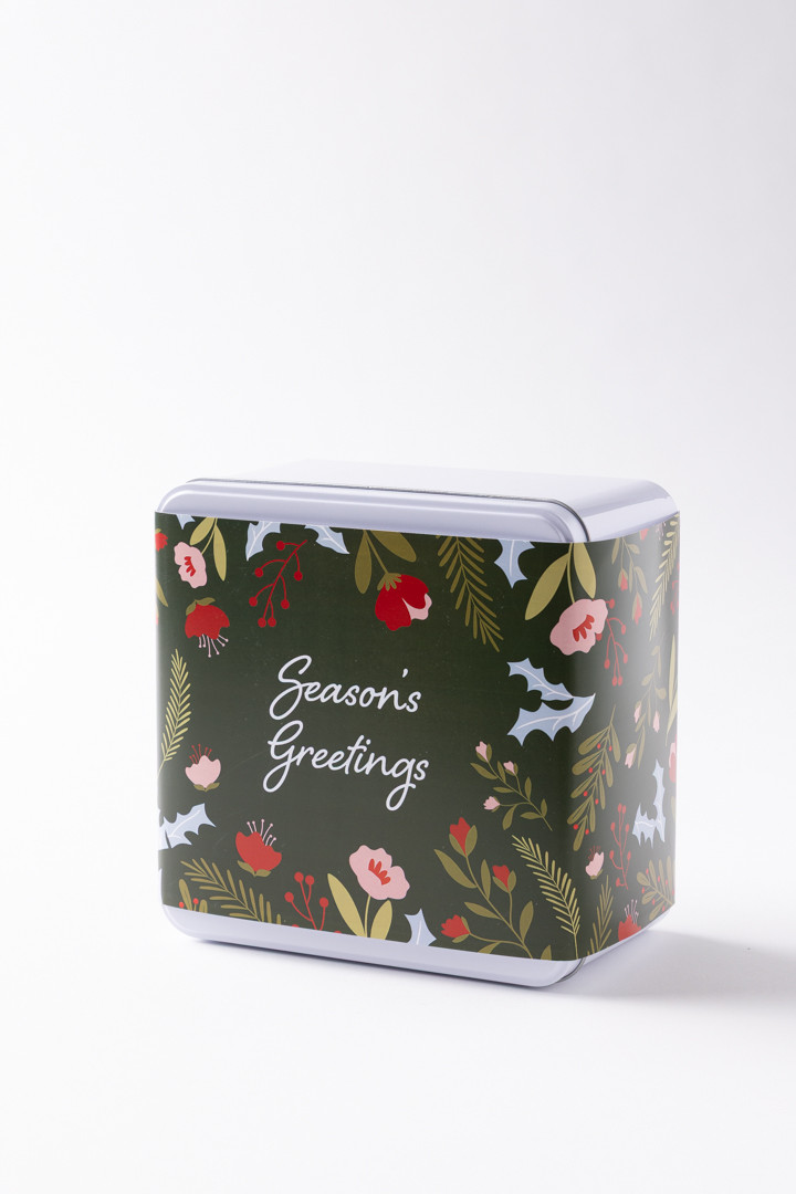 Season's Greetings Cookie Tin