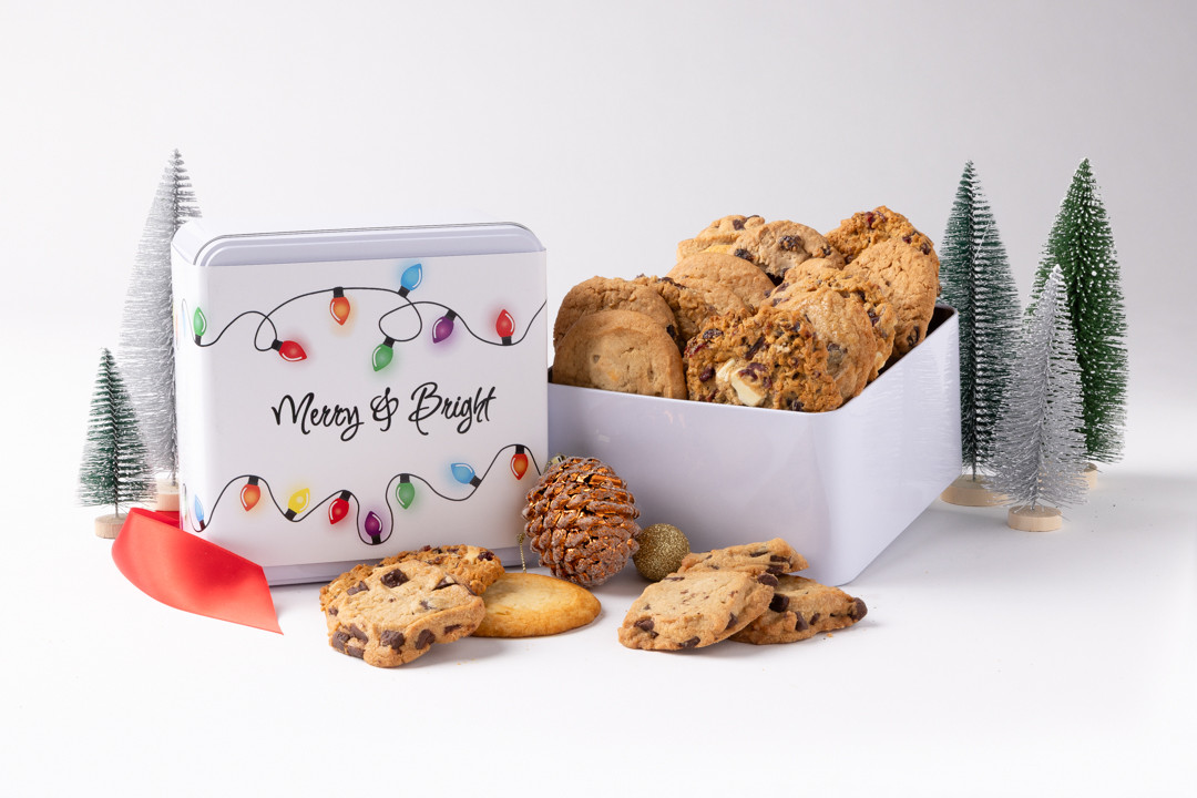 Merry & Bright Lights Cookie Tin