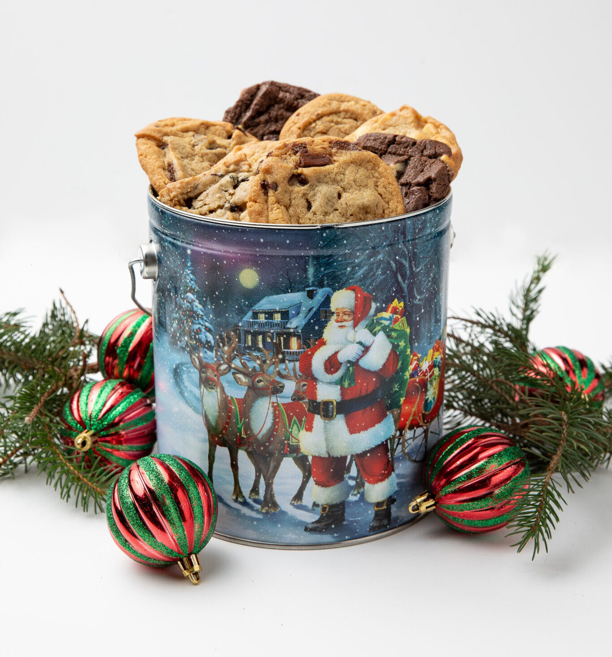 Santa Reindeer Cookie Pail - Carolina Cookie Company