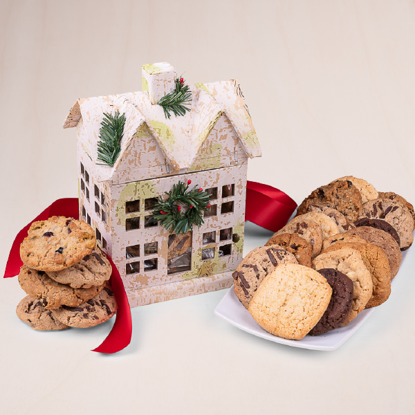 Birch Winter House Cookie Box - Carolina Cookie Company