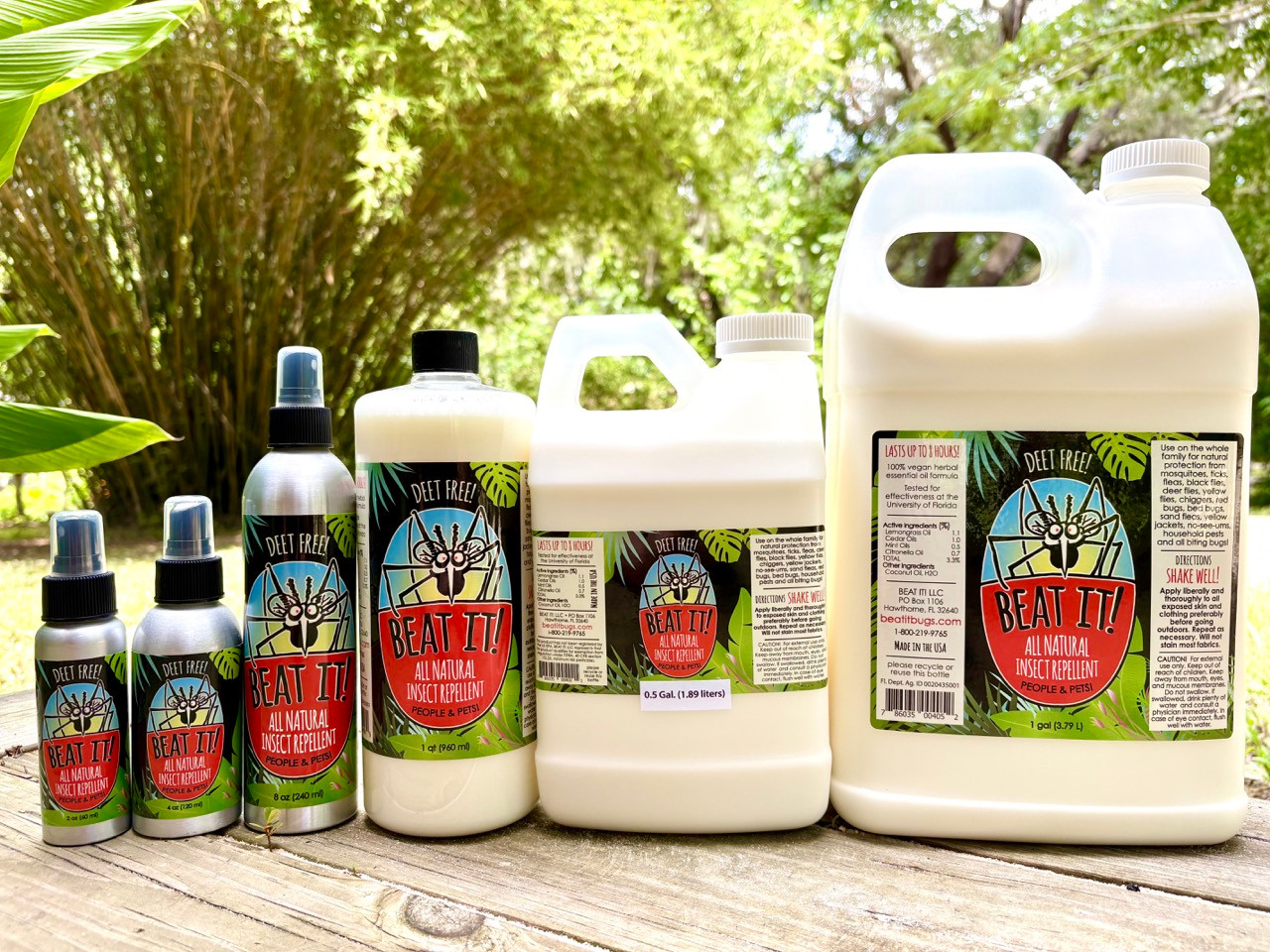 Beat It! All Natural Insect Repellent- 1/2 Gallon - Jade and Pearl