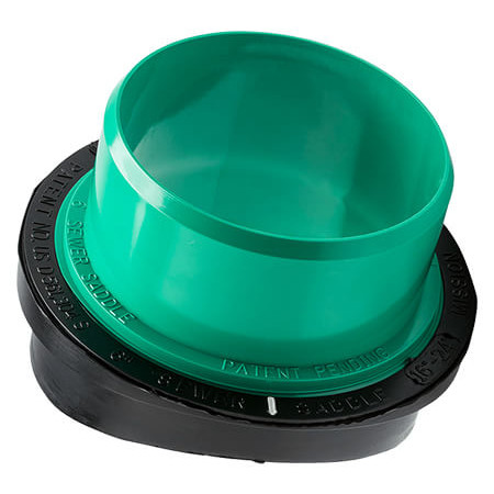 150mm (DN) Mission Rubber TWISTEE Sewer Saddle w/Clay Adaptor - JDP