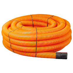 94/110mm Twinwall Yellow Gas Ducting (50m Coil) - JDP