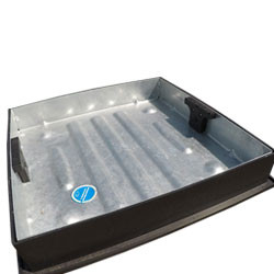 450x450mm 10T GPW Galv Steel 65mm Recessed Cover & PP Frame - JDP