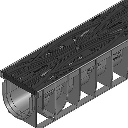 RECYFIX PLUS 100 Heelsafe DI Channel Drain D400 x 1m - JDP
