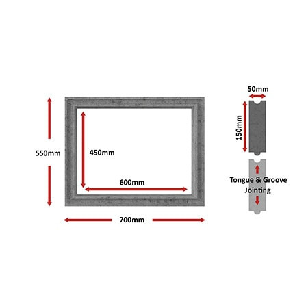 1200 x 750 x 150mm Rectangular Inspection Chamber - JDP