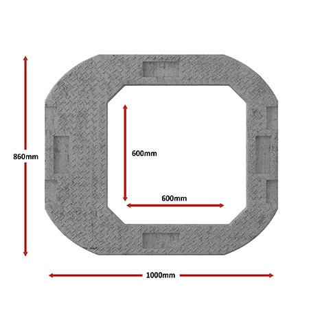 600 x 600mm Concrete Seating Ring - JDP