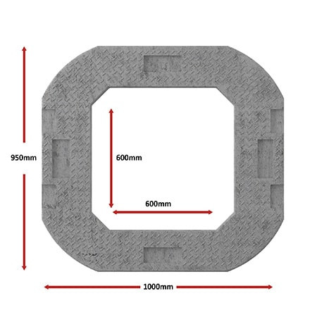 600 x 600mm Concrete Seating Ring - JDP