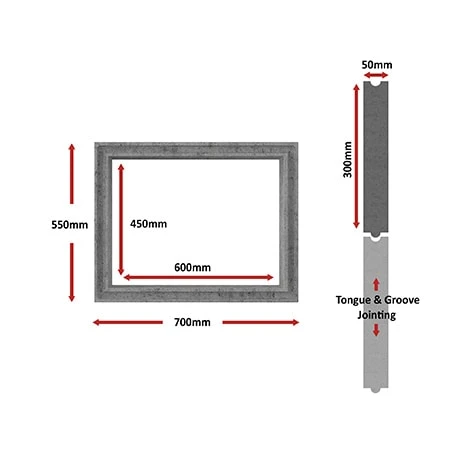 600 x 450 x 150mm HIC Concrete Chamber Section - JDP