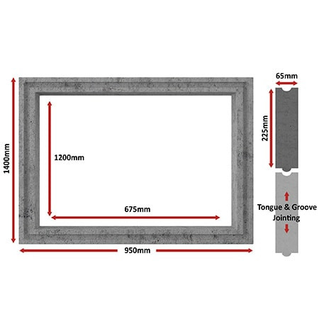 1200 x 750 x 225mm Rectangular Inspection Chamber - JDP