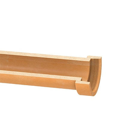 225mm Densleeve Socketed Clay Channel Pipe 1m - JDP