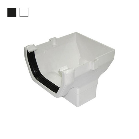 FloPlast 114mm Square Line Stopend Outlet -JDP