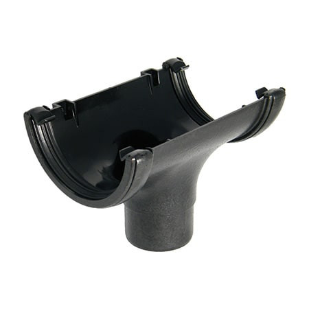FloPlast 112mm "Cast Iron" Style Half Round Running Outlet - JDP