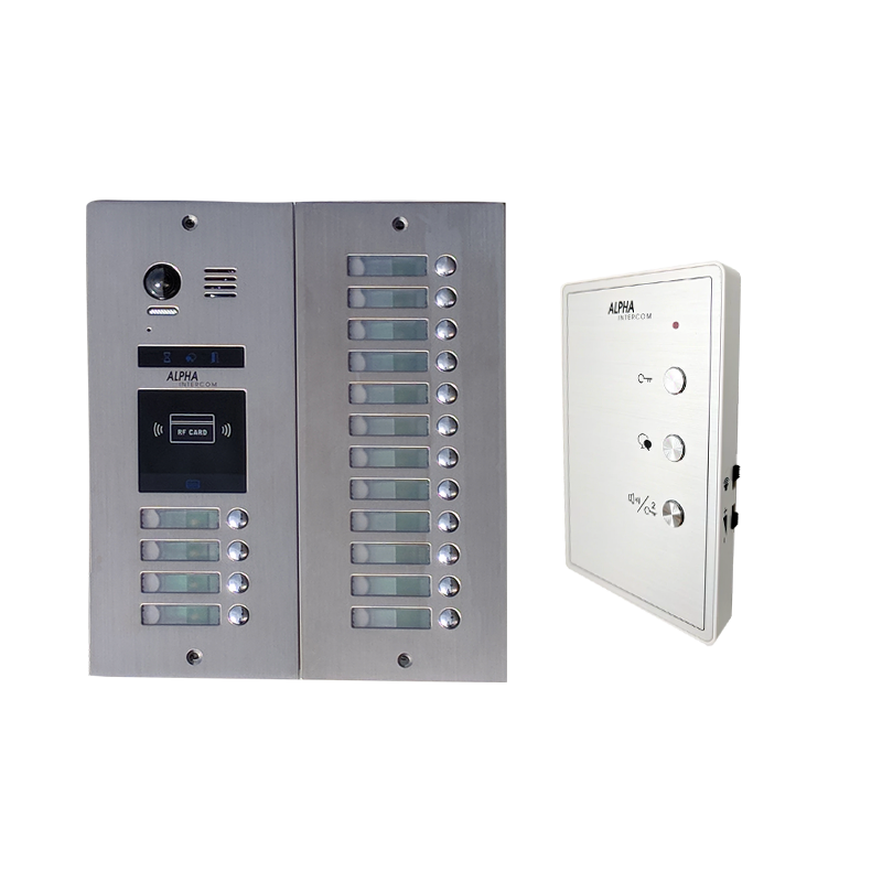 Audio Intercom vandal proof panel kit 16 apts - Alpha Intercom | Your ...