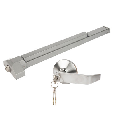 Door Push Bar Panic Exit Device ULC Approved W/ Exterior Antivandal ...