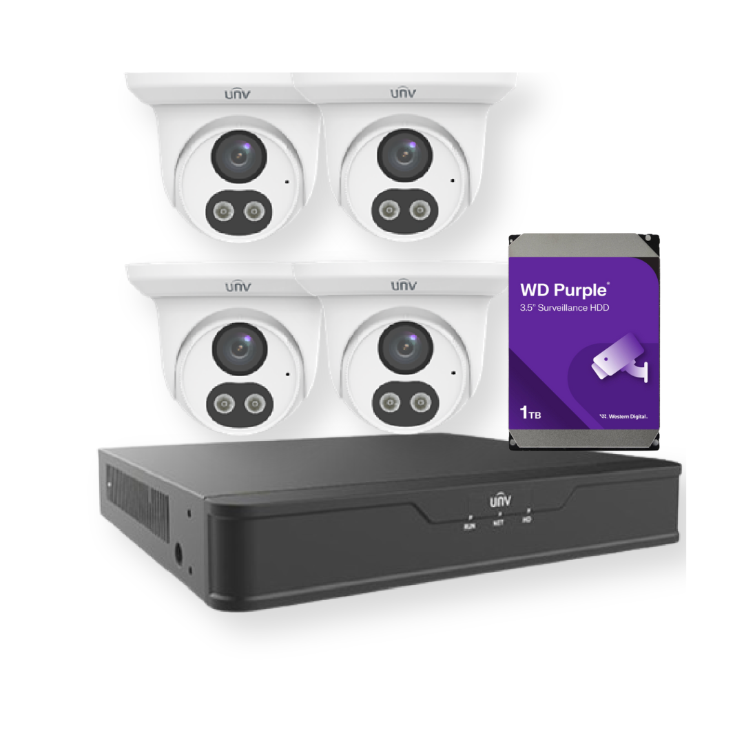 Uniview EKDL-S31P4T44T1 | 4-Channel 4MP NVR Kit with PoE – Alpha ...