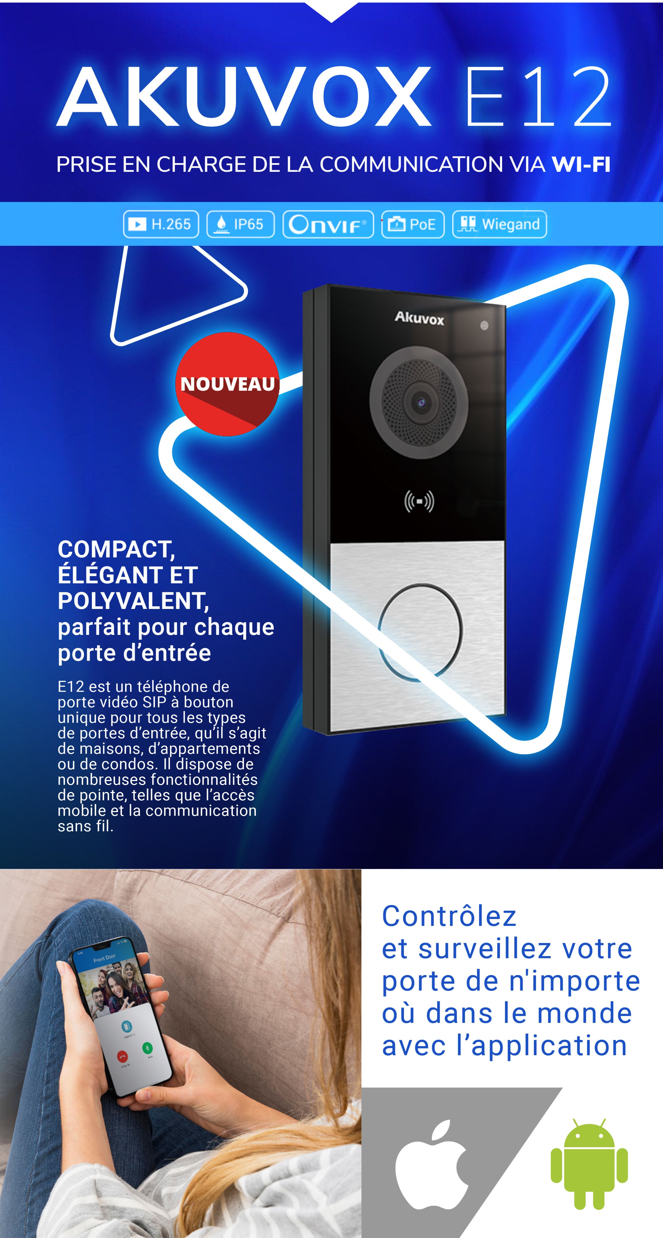 Akuvox E12 Système d'interphone sans fil - Alpha Intercom | Your ...