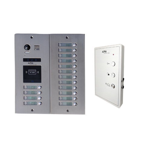 Audio Intercom vandal proof panel kit 16 apts - Alpha Intercom | Your ...