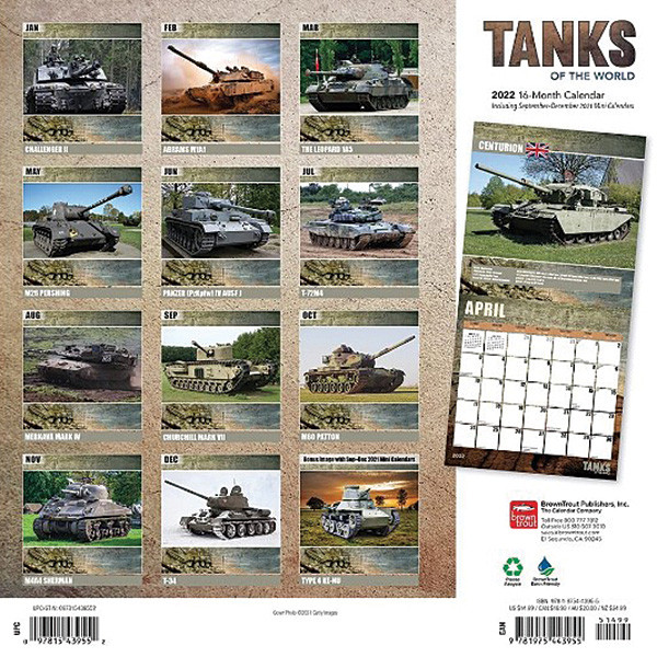 Tanks of the World 2022 Calendar | Military Issue - The #1 Source For ...