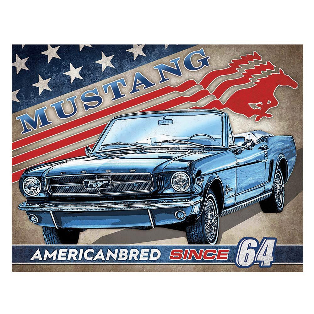 Mustang American Bred Metal Sign | Military Issue Collectibles