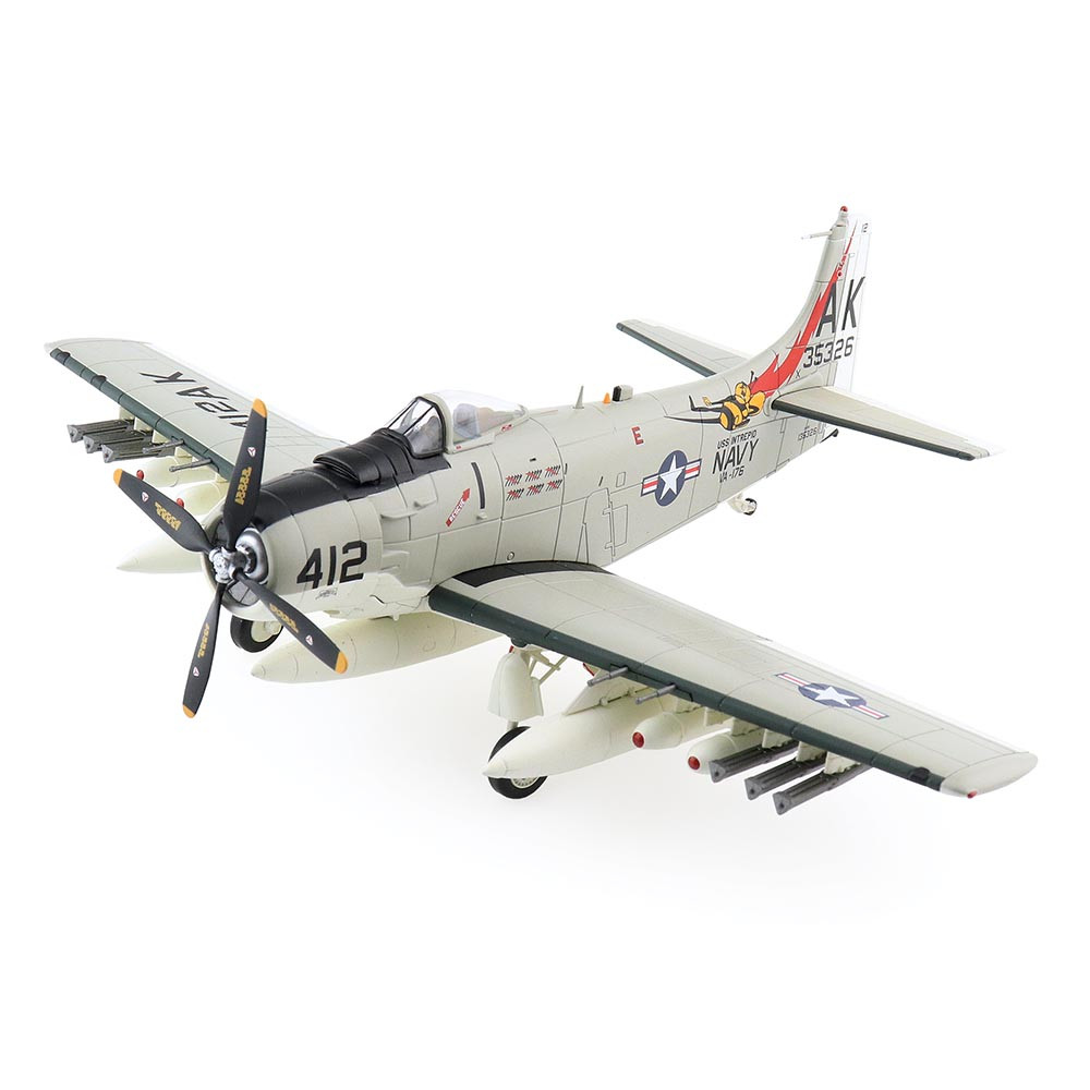 A-1H Skyraider 1/72 Die Cast Model VA-176, USS Intrepid, 1966 ...