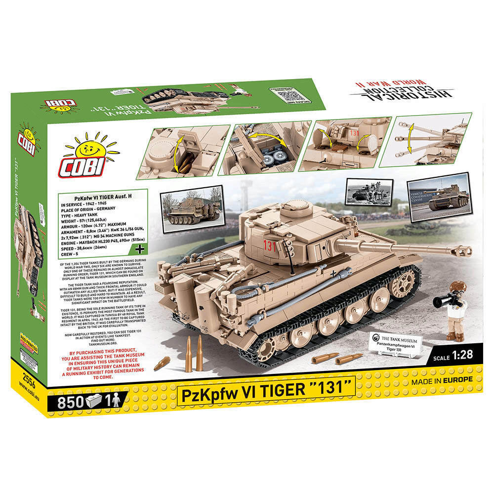 TIGER TANK BUILDING BLOCK MODEL - 850 PIECES | Military Issue Collectibles